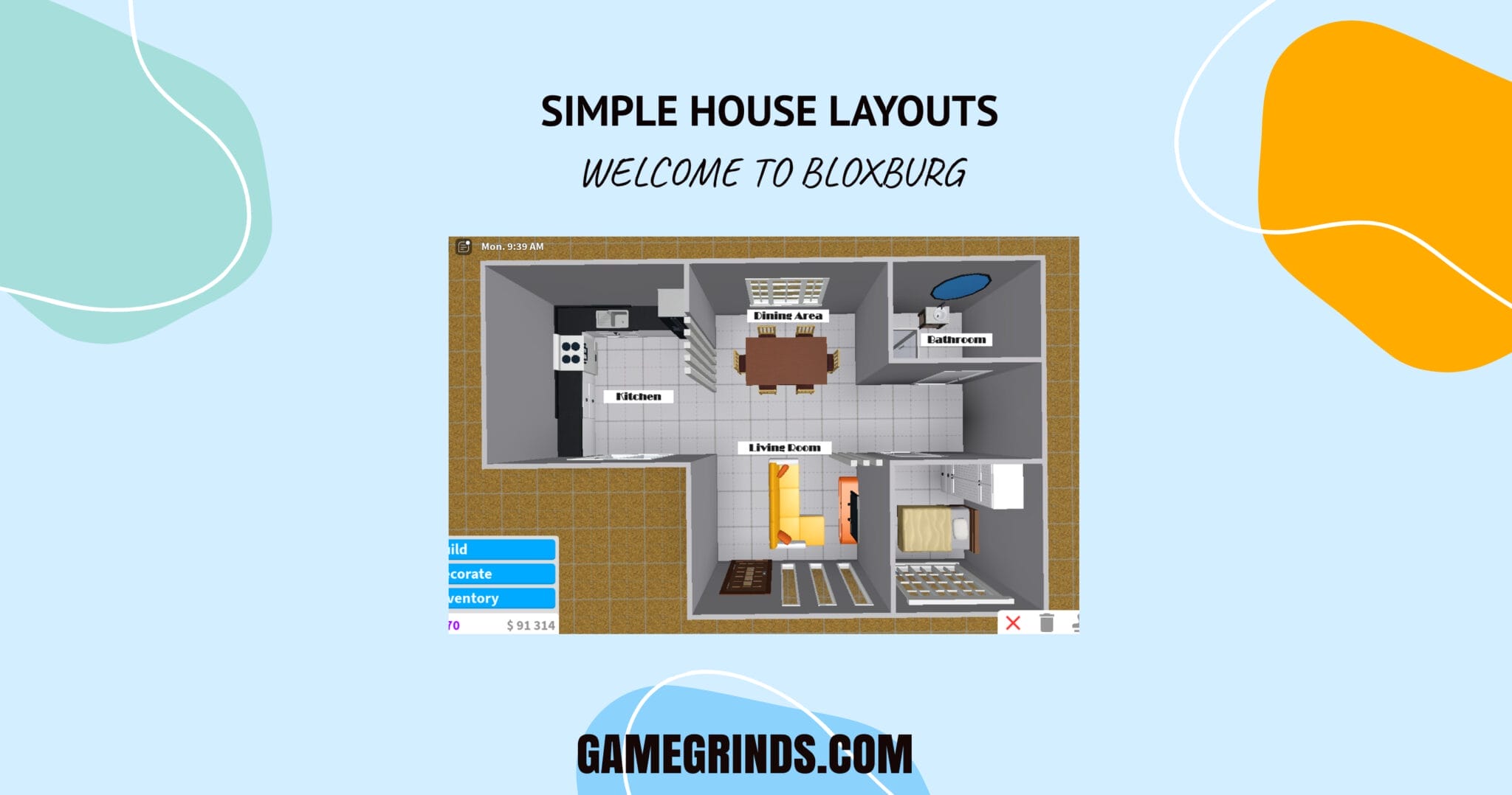 Simple Bloxburg House Layout - 5 Minimalist Home Ideas | GameGrinds